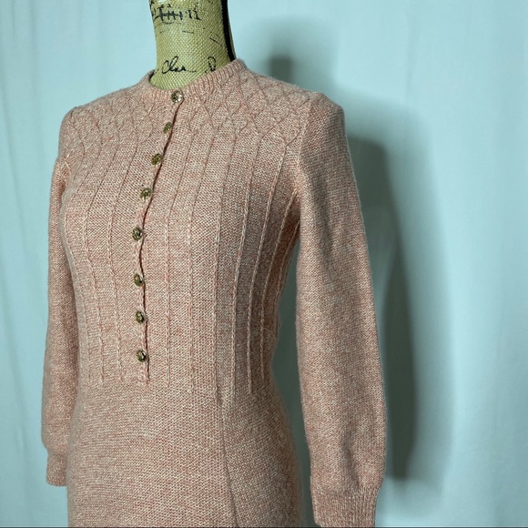 St. John | Dresses | St John Pink Wool Blend Knit Dress | Poshmark